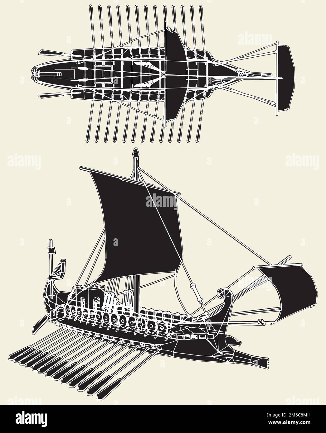The Ancient Roman Ship Vector Stock Vector Image & Art - Alamy