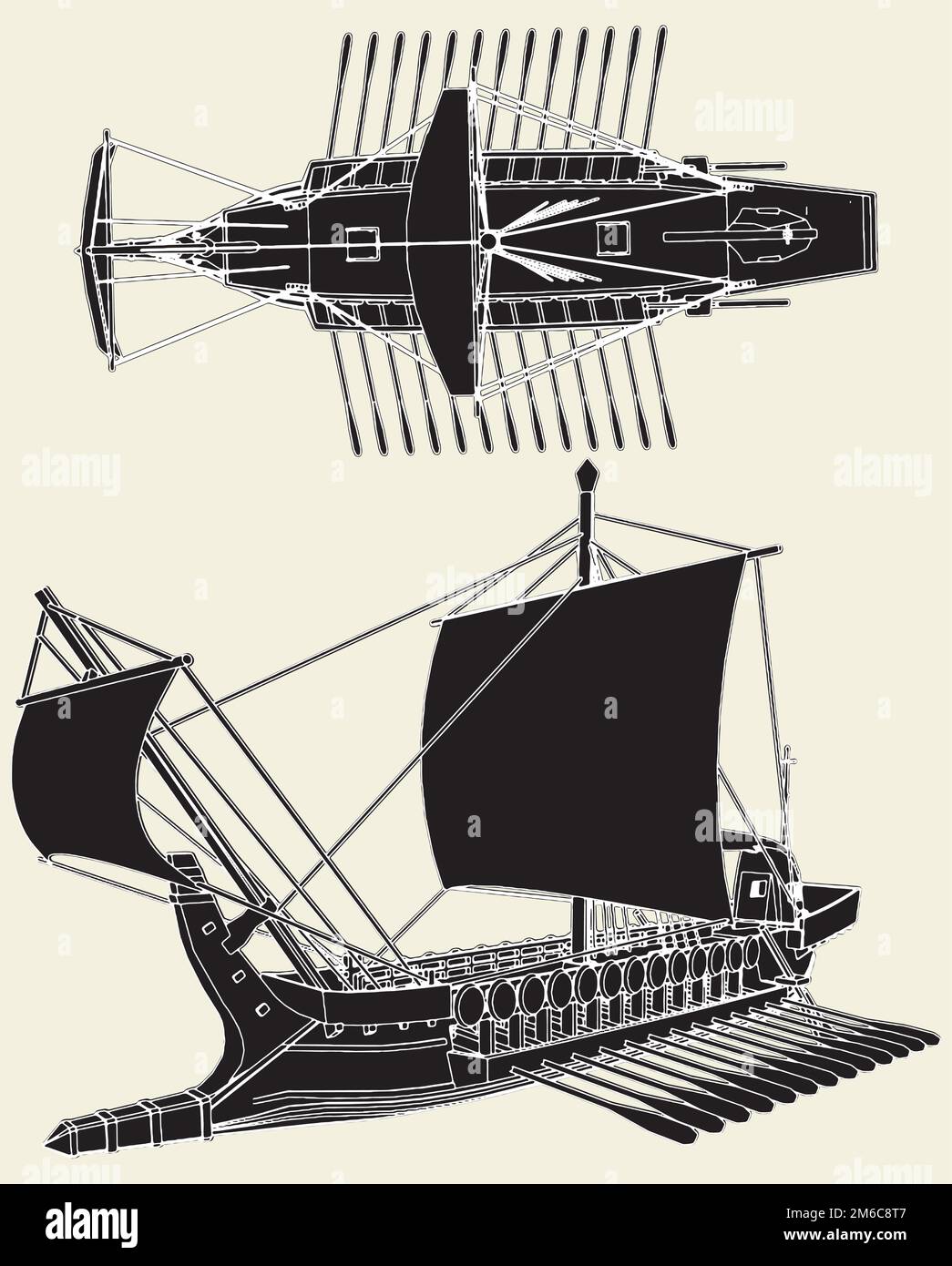The Ancient Greek Ship Vector Stock Vector Image & Art - Alamy