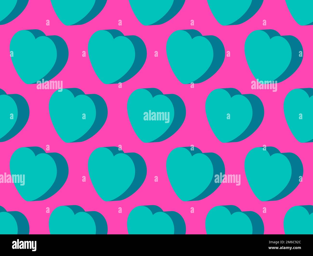 3d hearts seamless pattern. Happy Valentine's Day. Background with ...