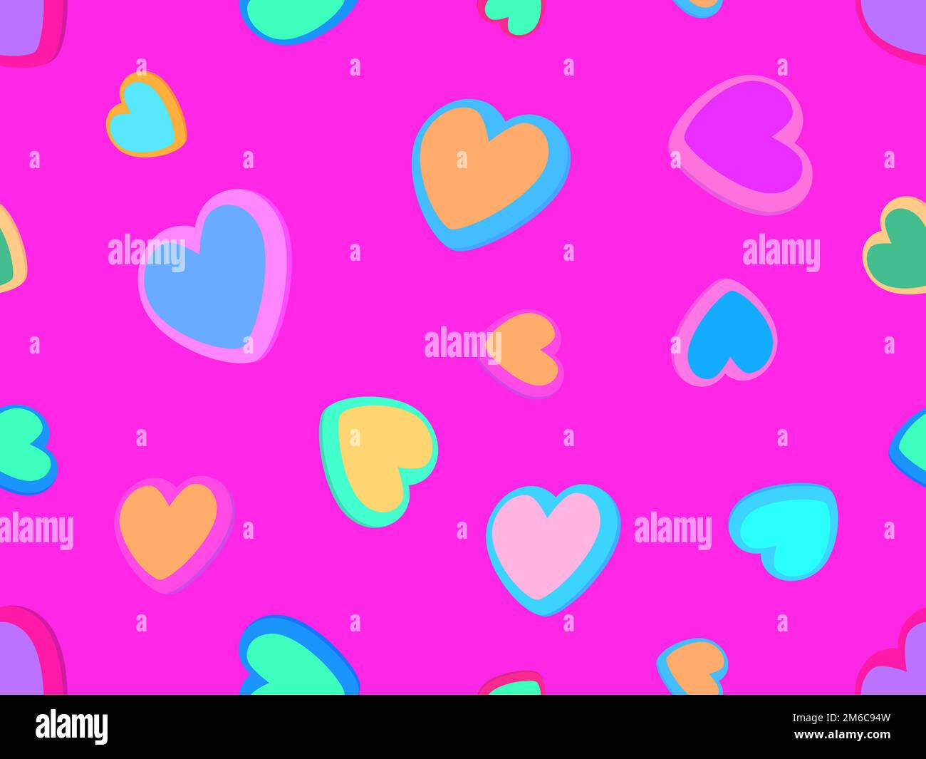 3d hearts seamless pattern. Happy Valentine's Day. Background with ...
