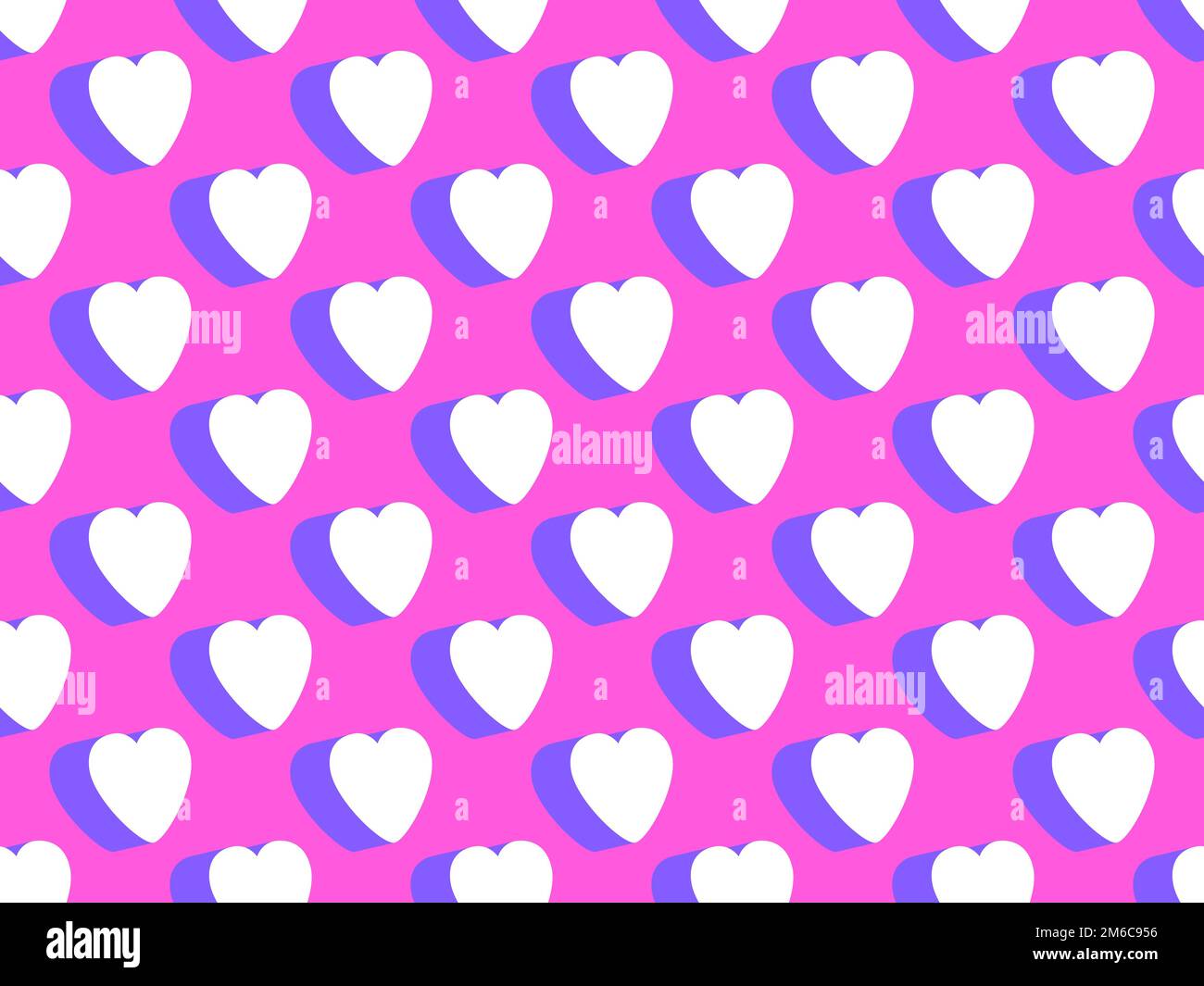 3d hearts seamless pattern. Happy Valentine's Day. Background with ...