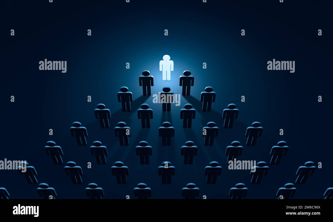 Insight (symbolic figures of people). 3D illustration rendering Stock ...