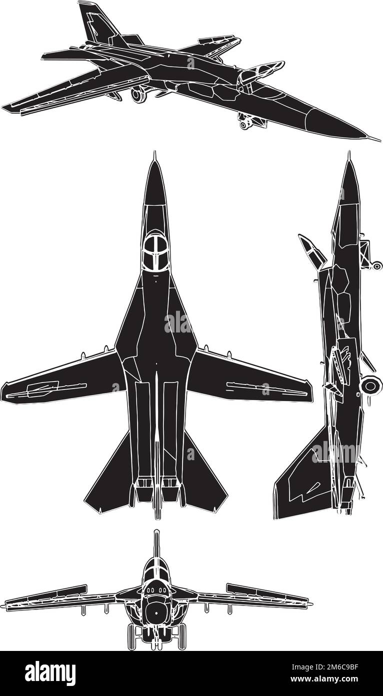 Military airplanes vector Stock Vector Images - Alamy