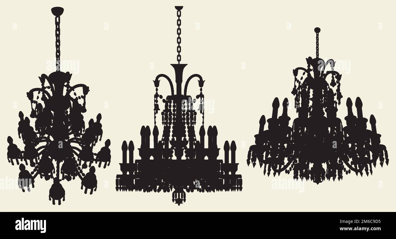 Luster Chandelier Vector. Illustration On White Background. A vector ...