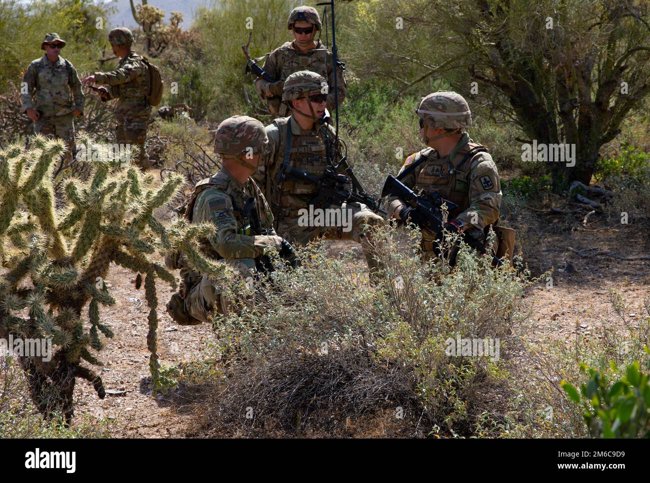 Soldiers with A-Company, 1-158th Infantry Battalion, Arizona Army ...