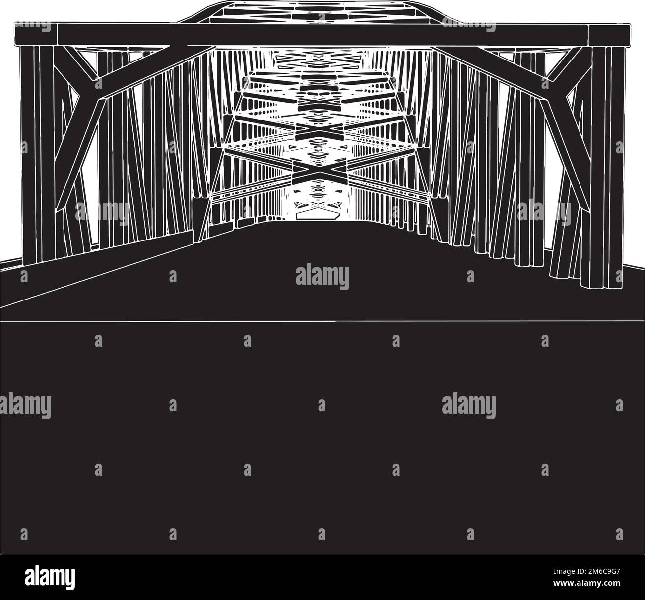 Steel footbridge Stock Vector Images - Alamy