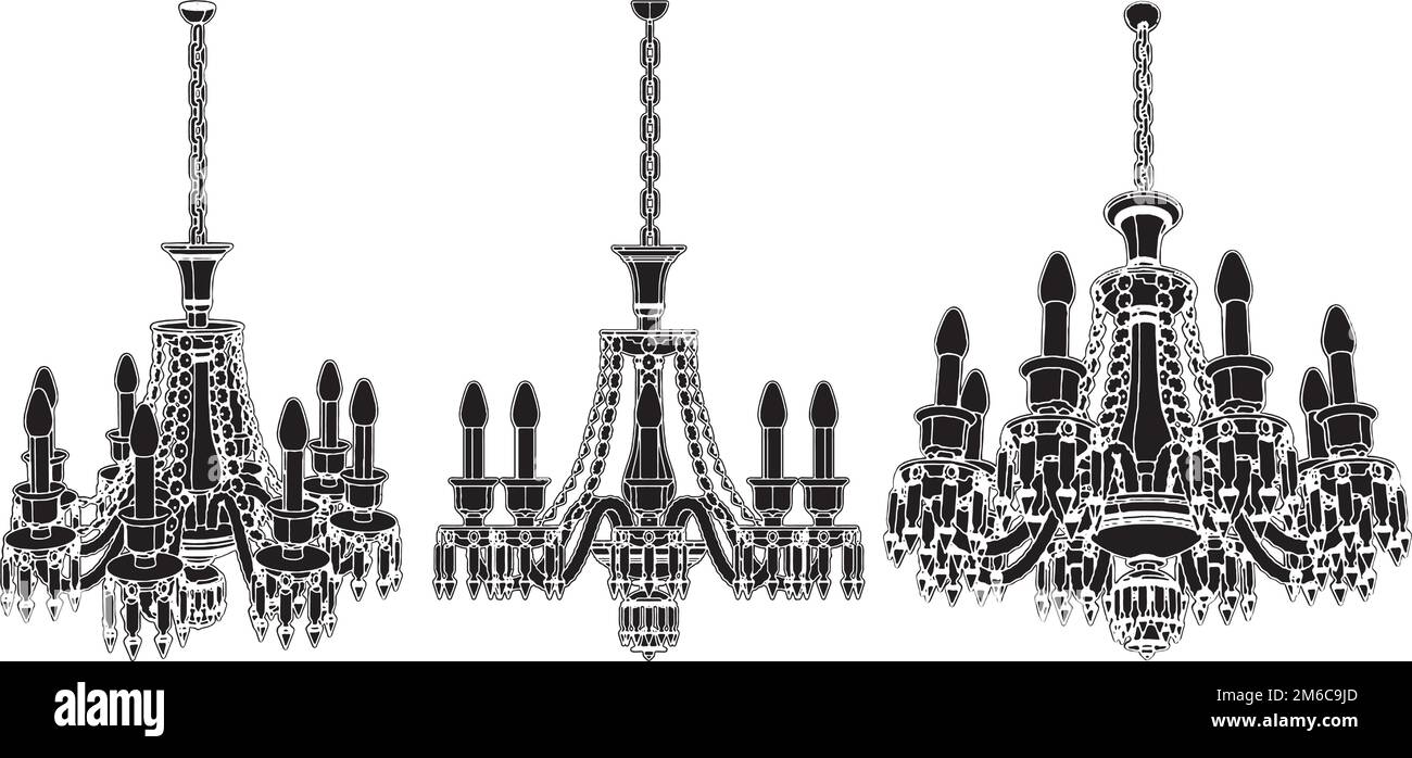 Luster Chandelier Vector. Illustration On White Background. A vector ...