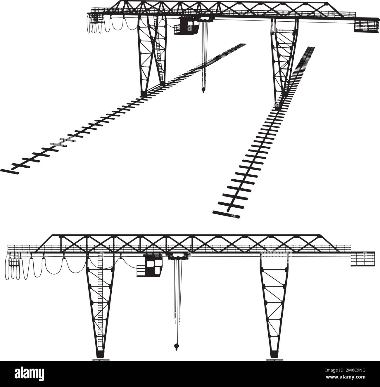 Elevating Construction Crane Vector Stock Vector Image & Art - Alamy