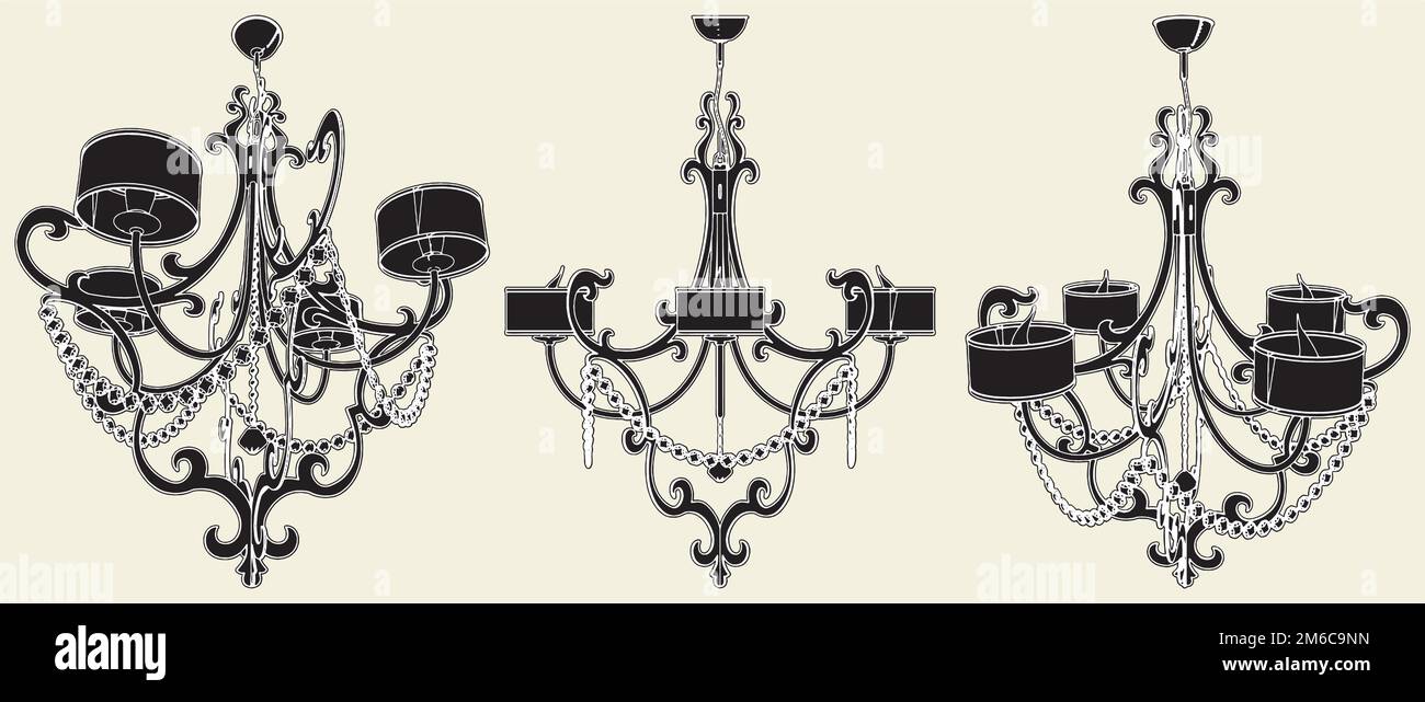 Luster Chandelier Vector. Illustration On White Background. A vector ...