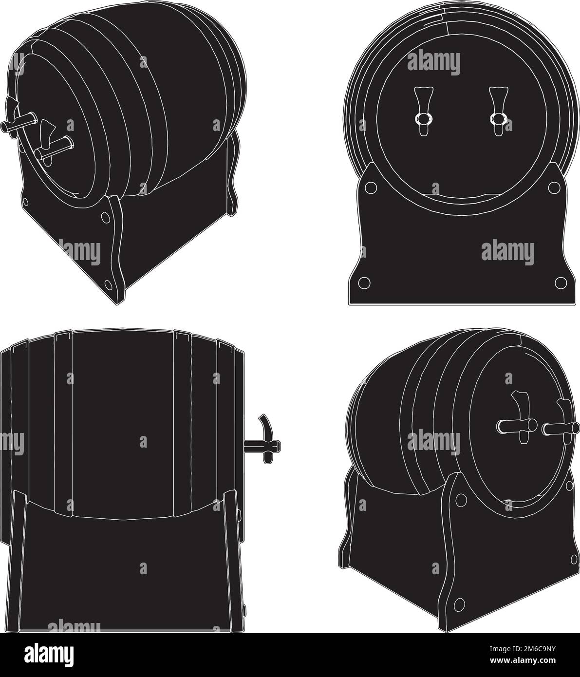 Wood Barrel Keg Vector Stock Vector Image & Art - Alamy