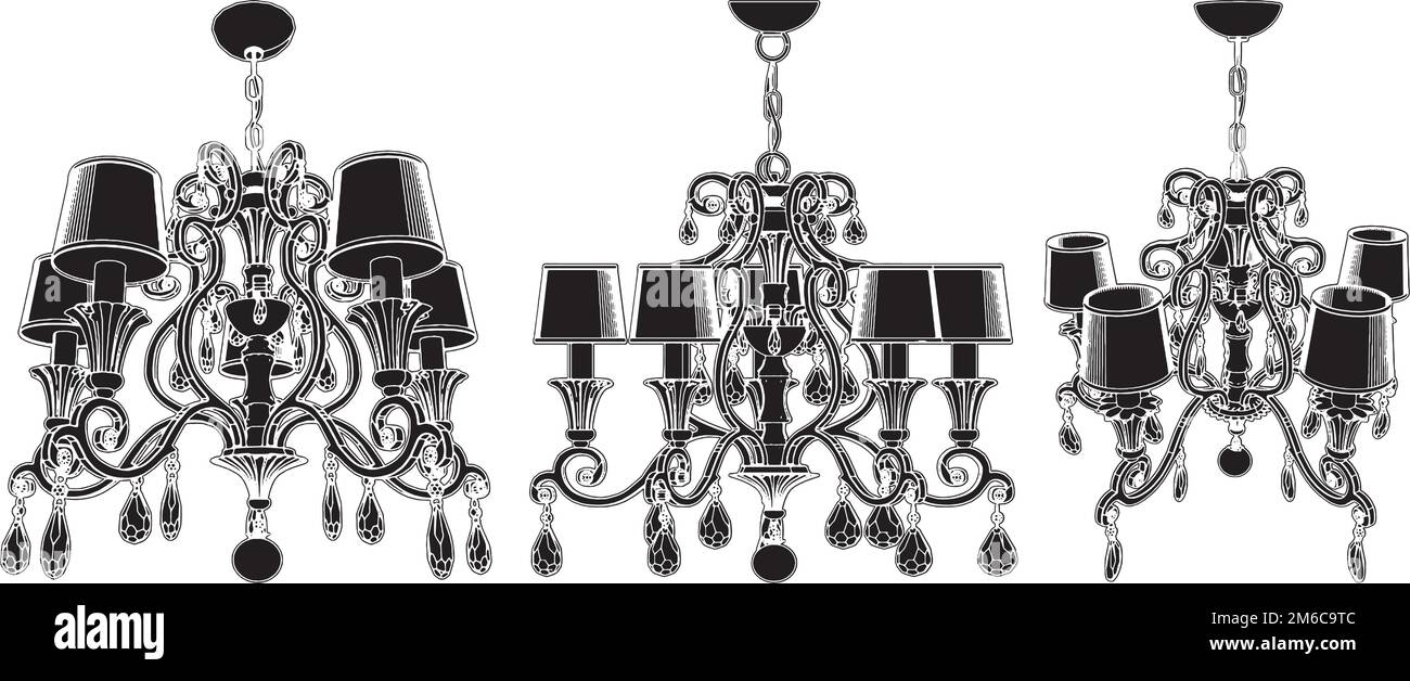 Luster Chandelier Vector. Illustration On White Background. A vector ...
