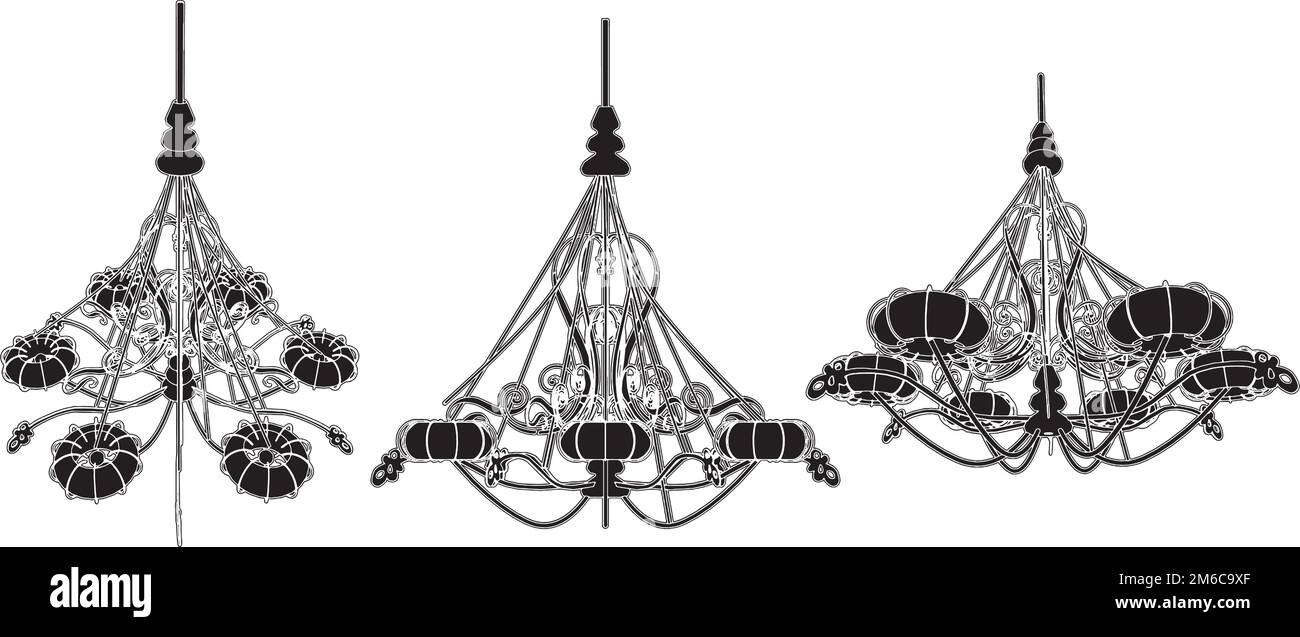 Luster Chandelier Vector. Illustration On White Background. A vector ...
