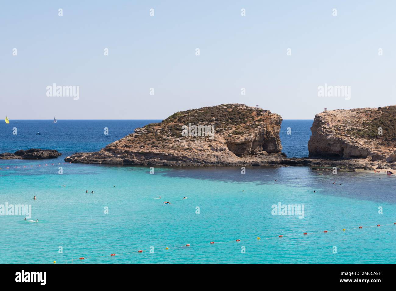Crystal clear turquoise Blue Lagoon Stock Photo - Alamy