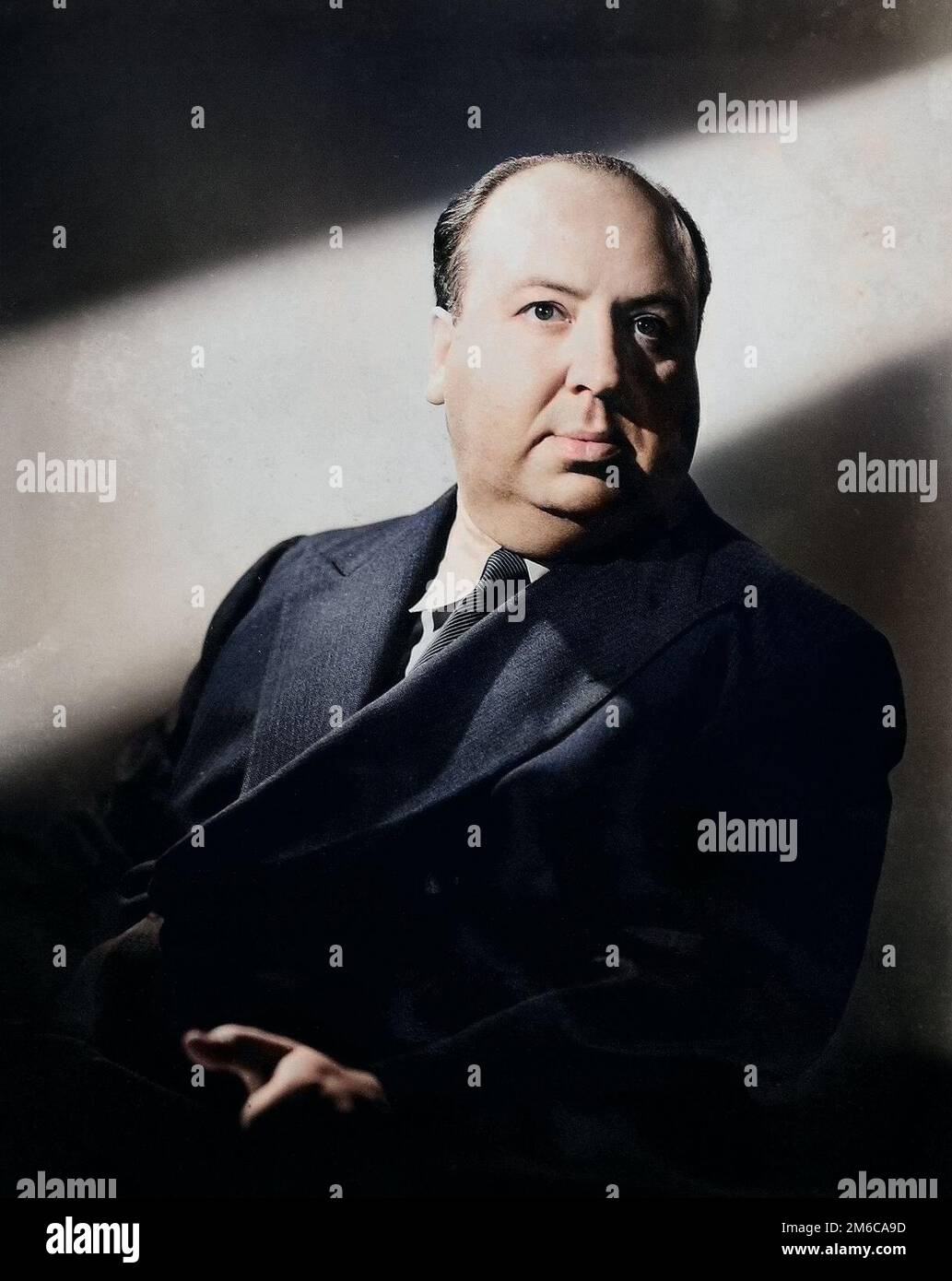 Alfred Hitchcock (United Artists, 1940). Portrait Photo - colorized ...
