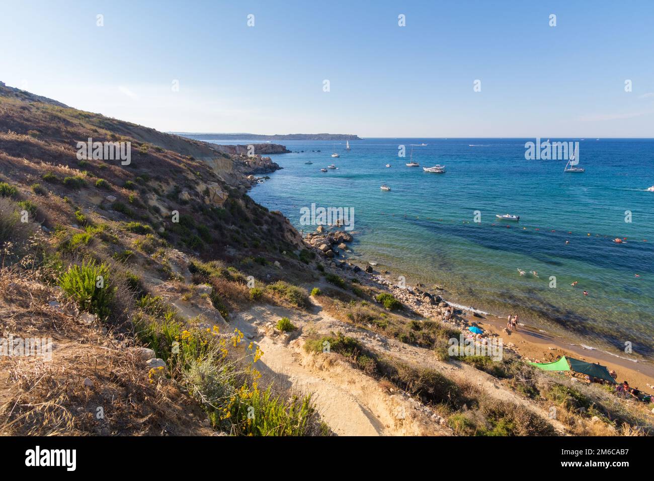 Imgiebah Bay selmun malta Stock Photo - Alamy