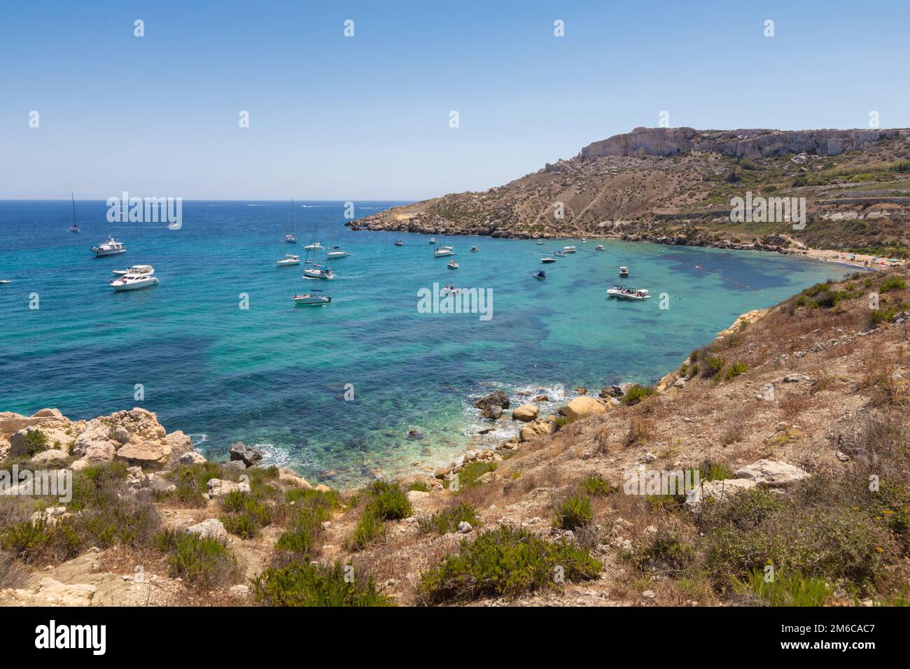 Imgiebah Bay selmun malta Stock Photo - Alamy