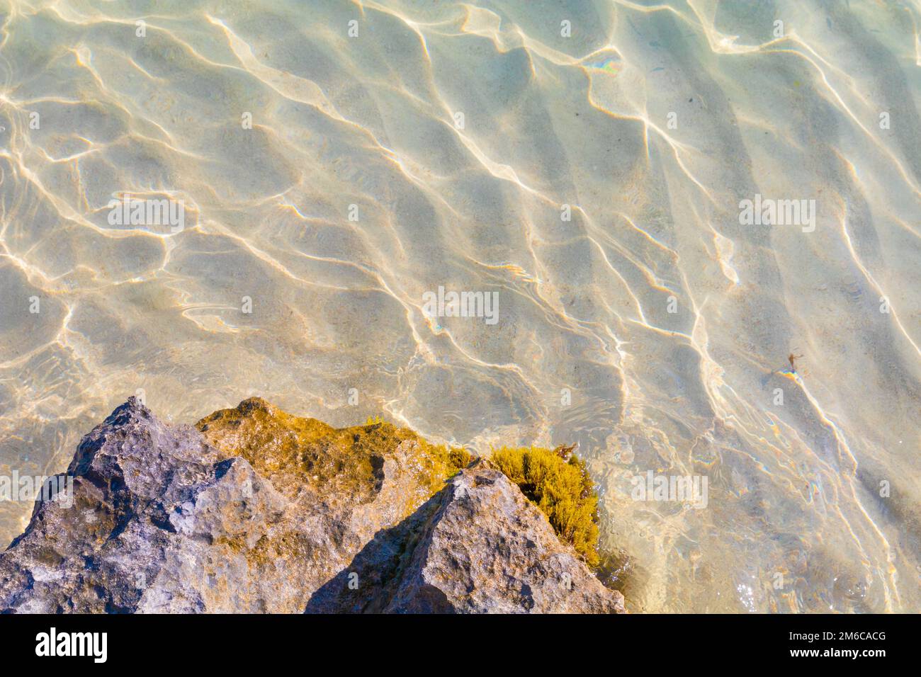 Mediterranean water caustics Stock Photo - Alamy