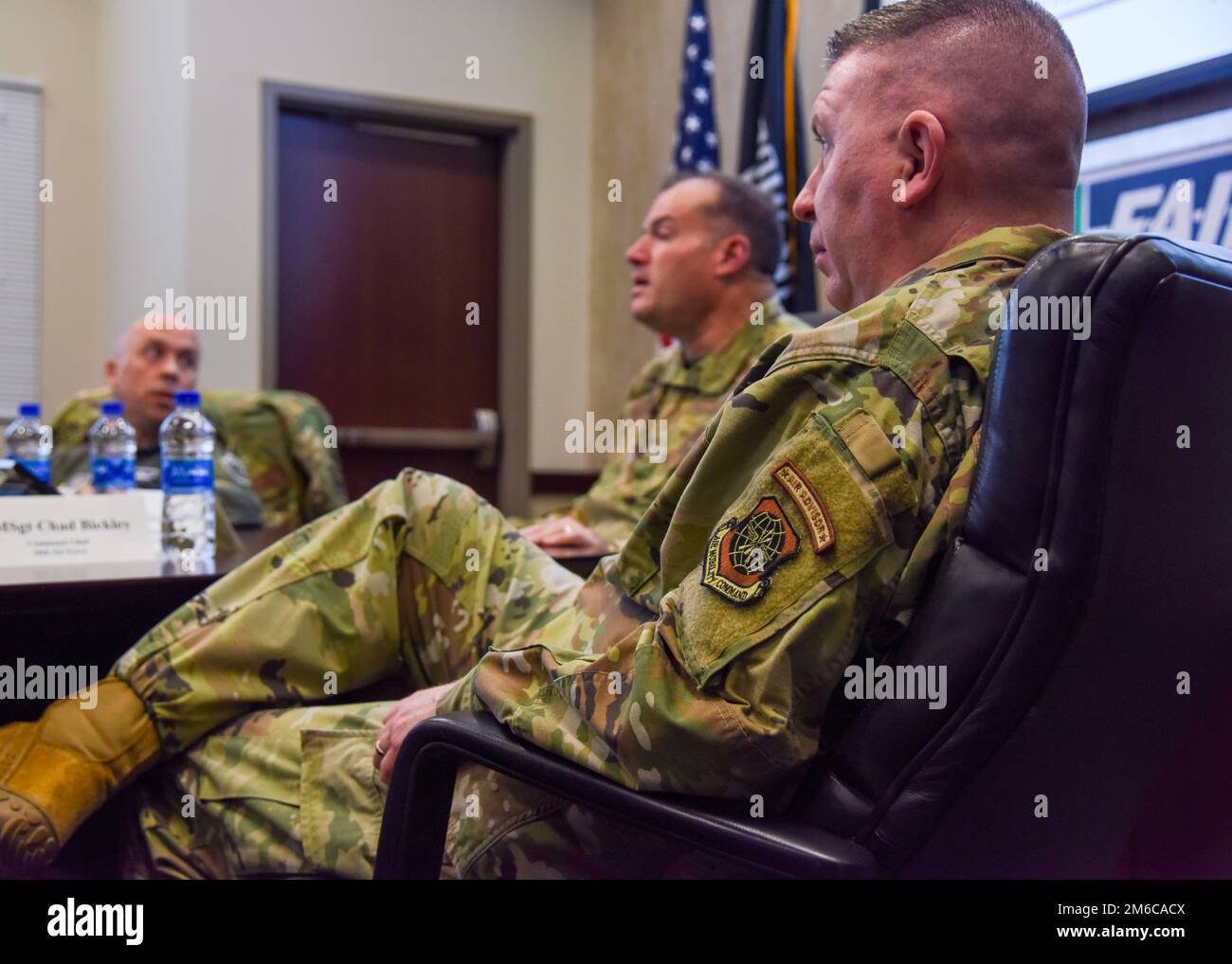U.S. Air Force Chief Master Sgt. Chad Bickley, 18th Air Force command ...