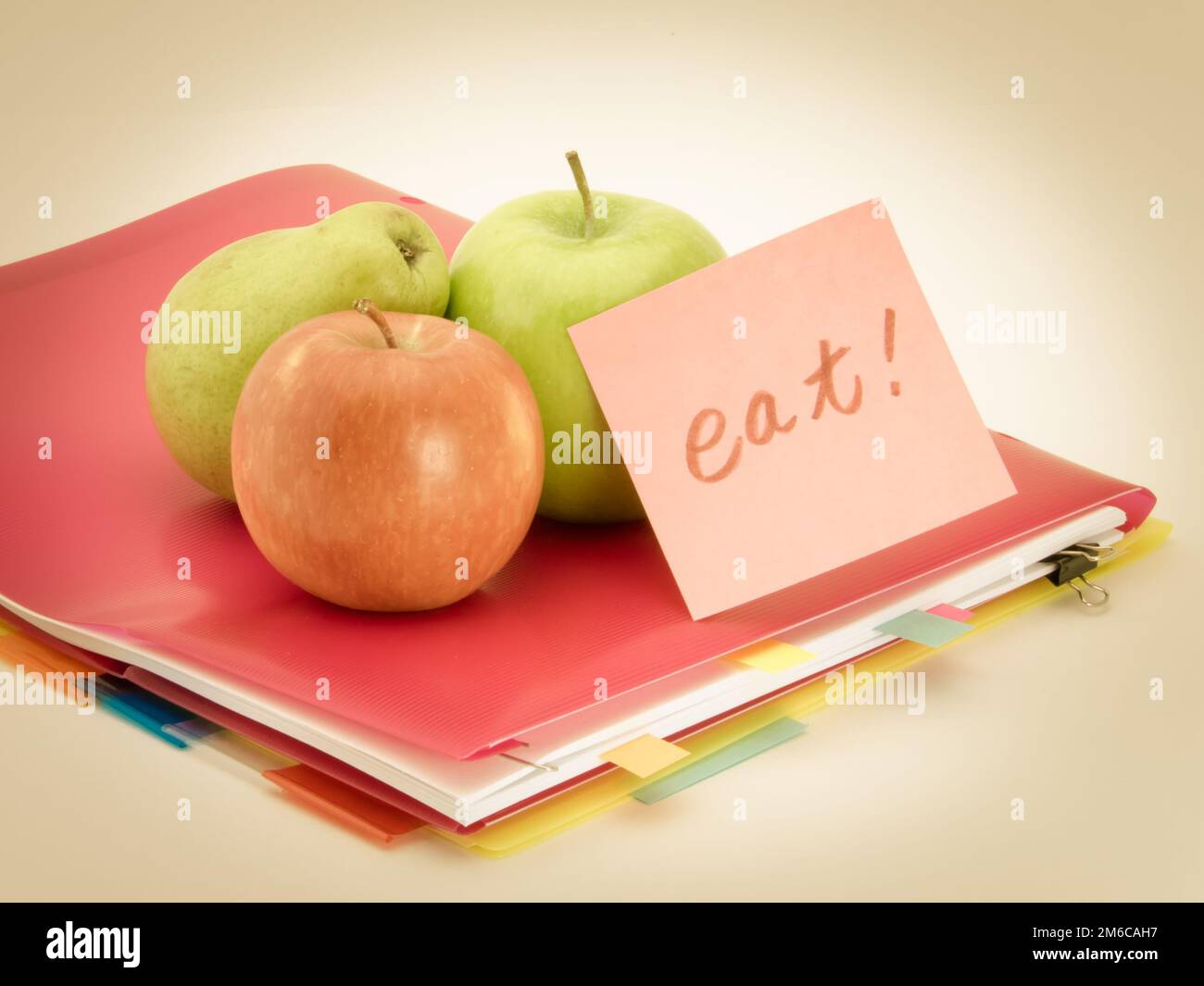 Present of fruits and messages for careing hard work Stock Photo - Alamy