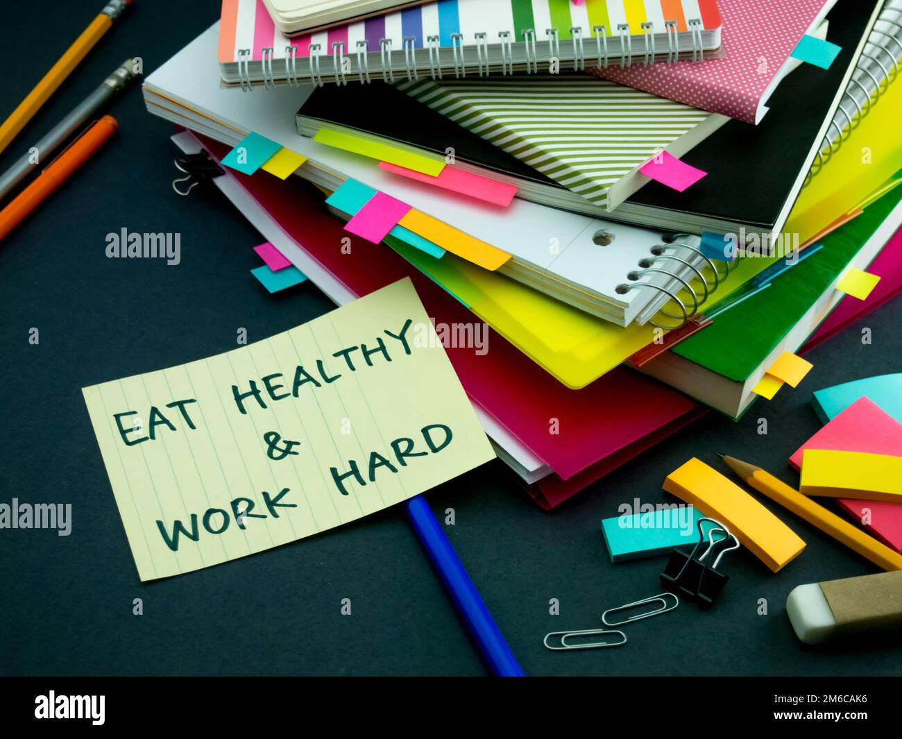 Somebody Left the Message on Your Working Desk; Eat Healthy and Work ...