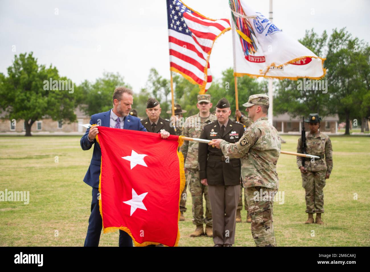 Maj. Gen. John Rafferty’s flag is unfurled for the first time during ...