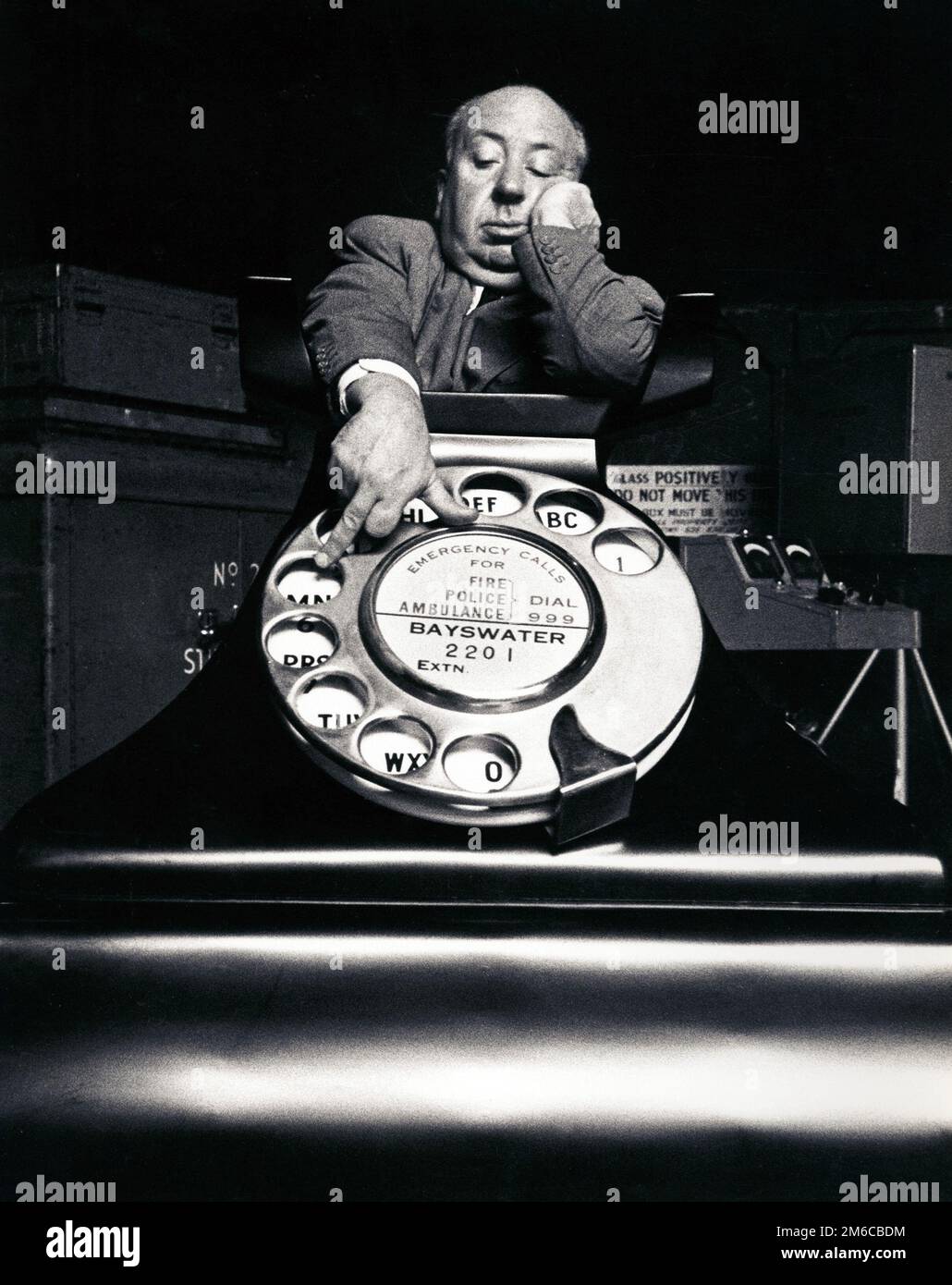 Alfred Hitchcock for "Dial M For Murder" by Sanford H. Roth (Warner ...