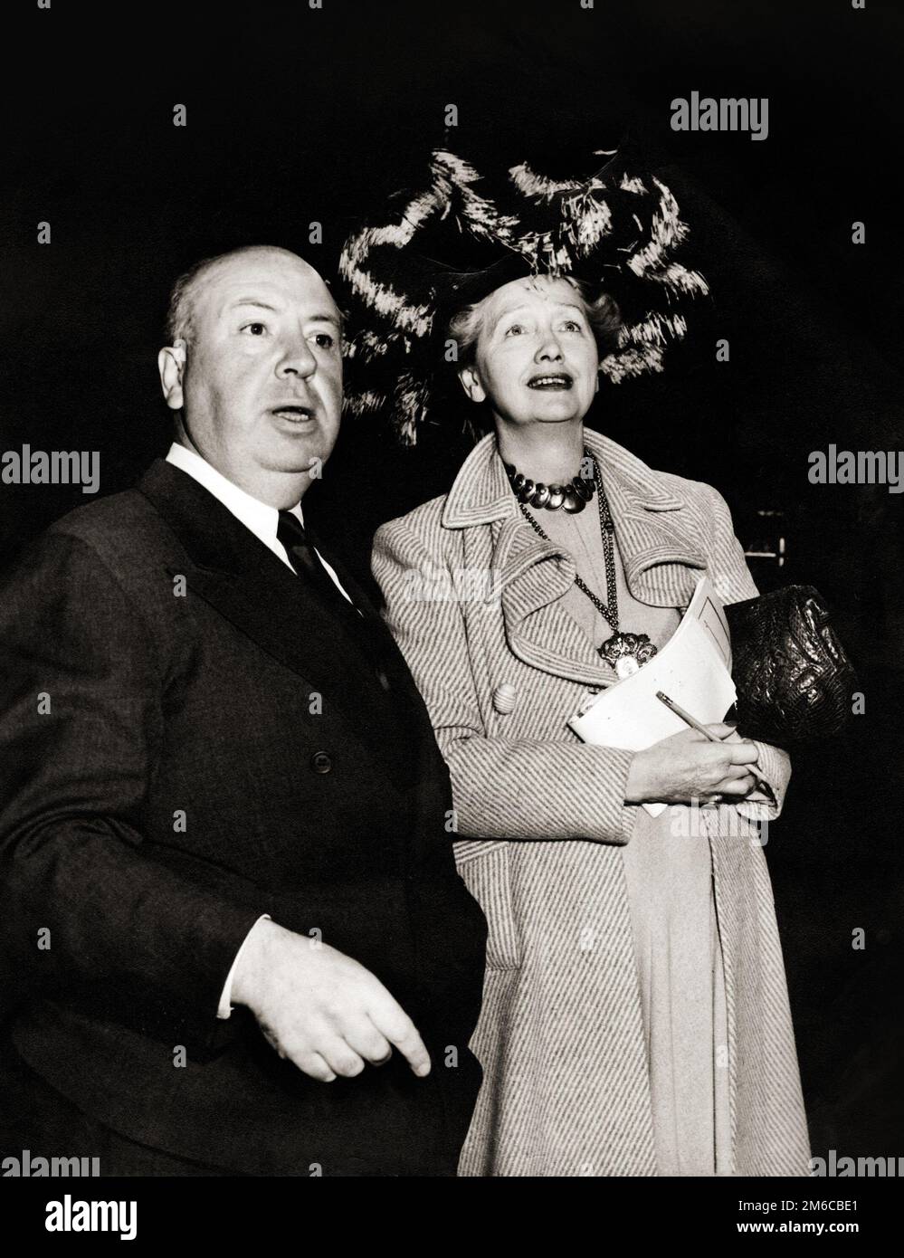 Alfred hitchock with hedda hopper hi-res stock photography and images ...