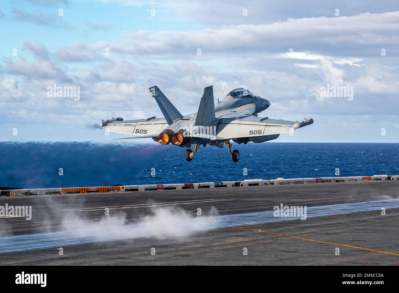 USS Nimitz, United States. 31 December, 2022. A U.S. Navy E/A-18G ...
