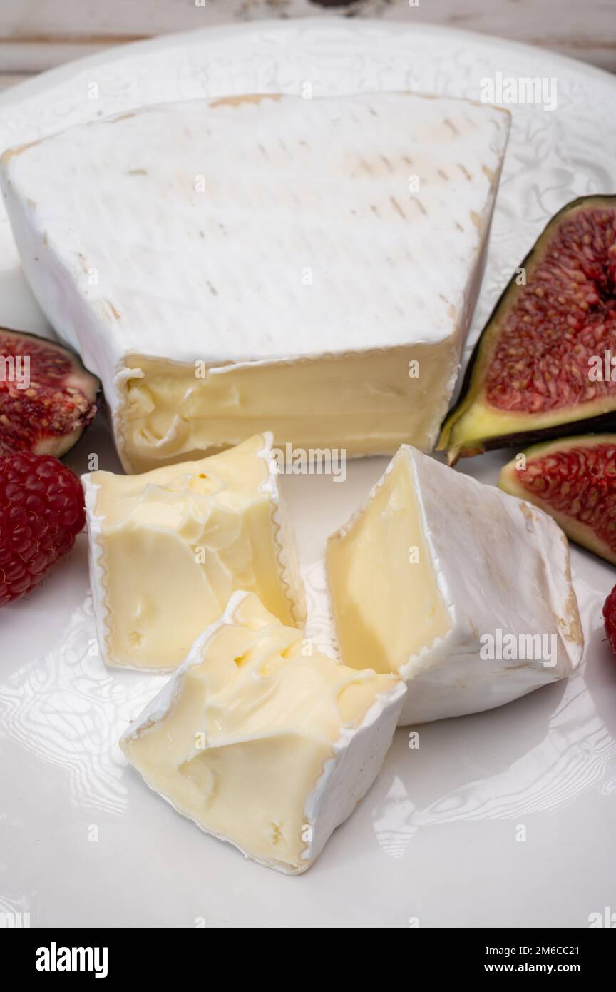 Cheese collection, French brie de Meaux cheese from Seine-et-Marne ...