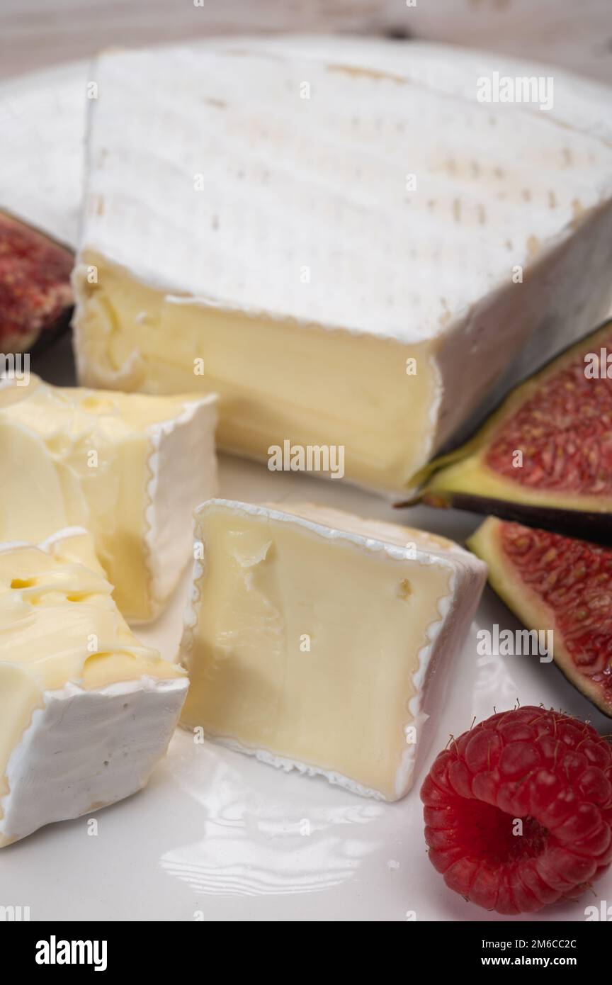 Cheese collection, French brie de Meaux cheese from Seine-et-Marne ...
