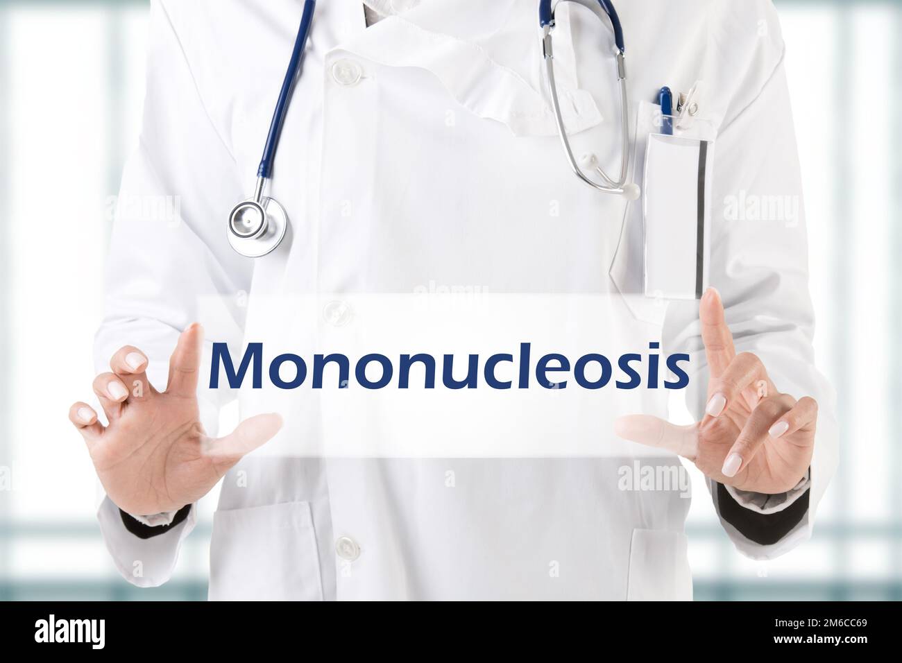 Female Doctor Holding Sign Stock Photo - Alamy