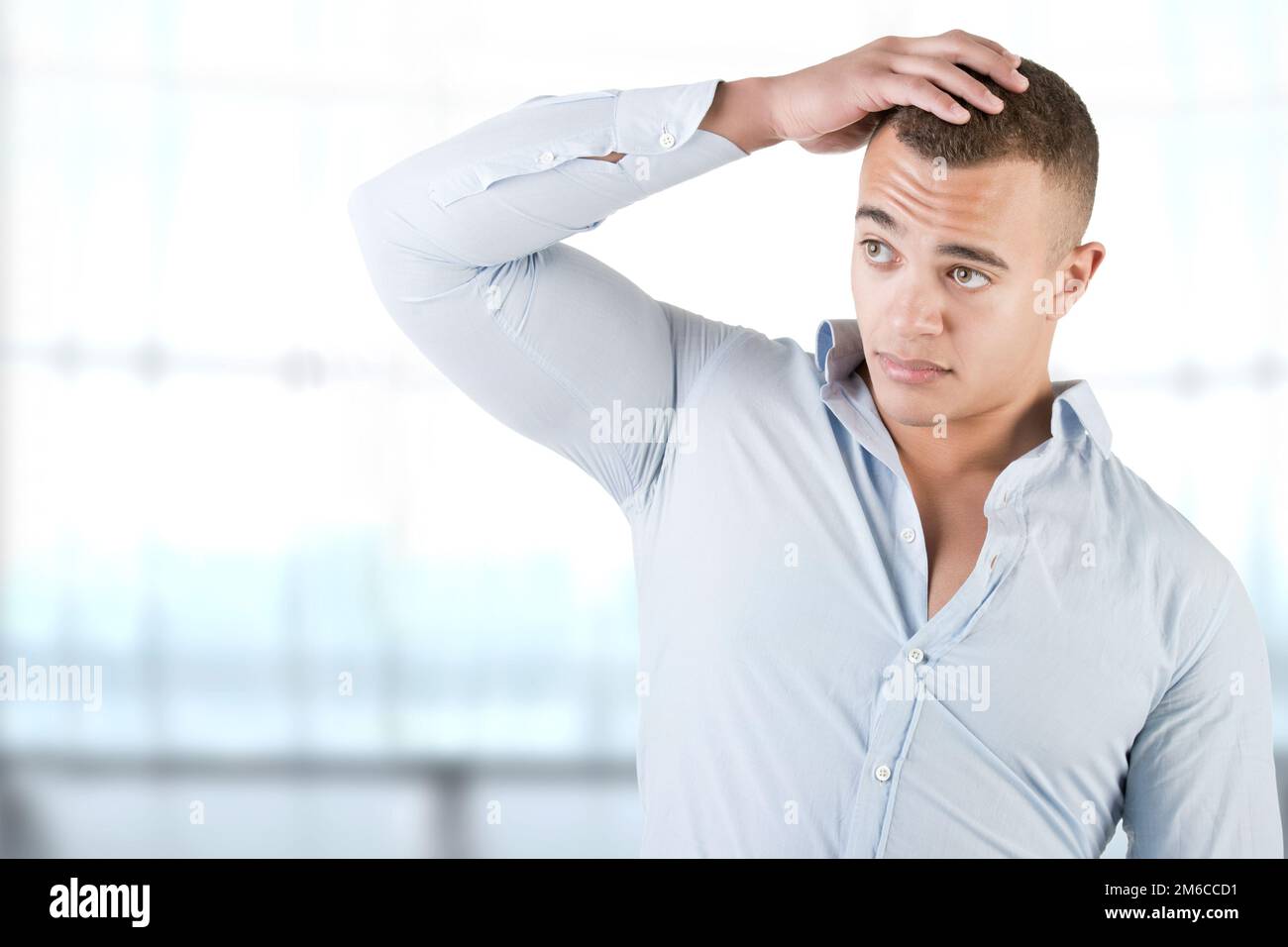 Checking hair combing hair hi-res stock photography and images - Alamy