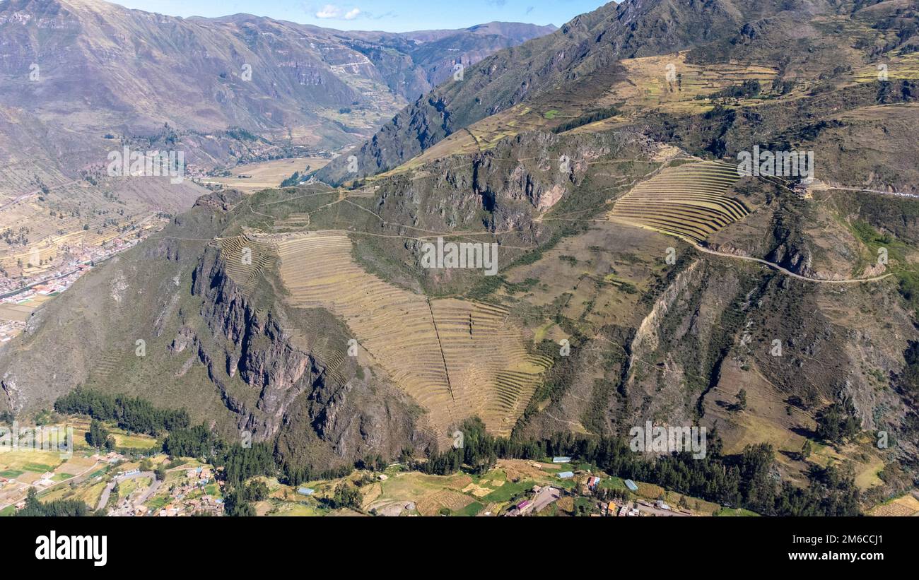 Nice view of the Pisac ruins in Cusco. Peru Stock Photo - Alamy