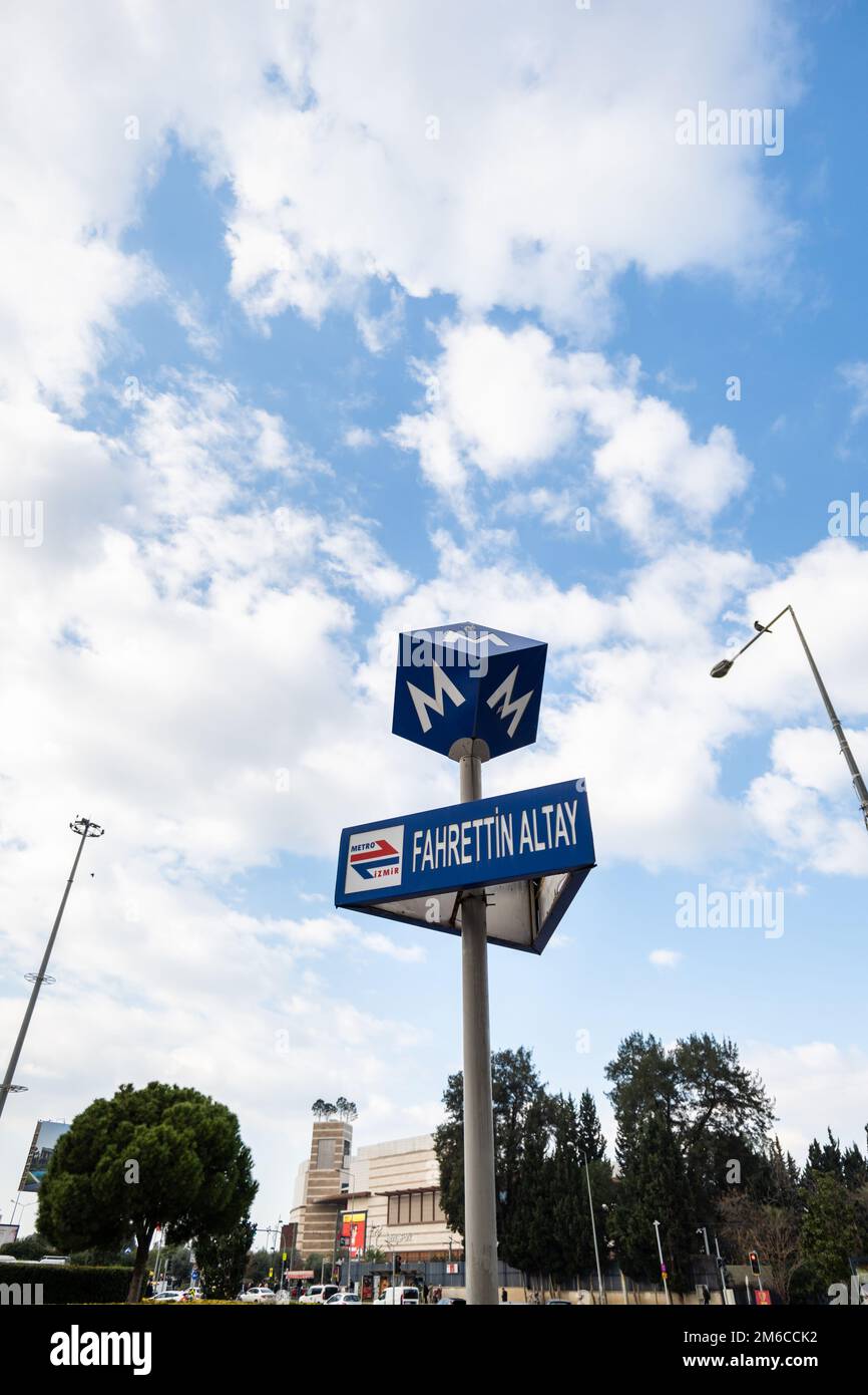 Izmir, Turkey - December 2022: Izmir Metro station in the city of Izmir ...