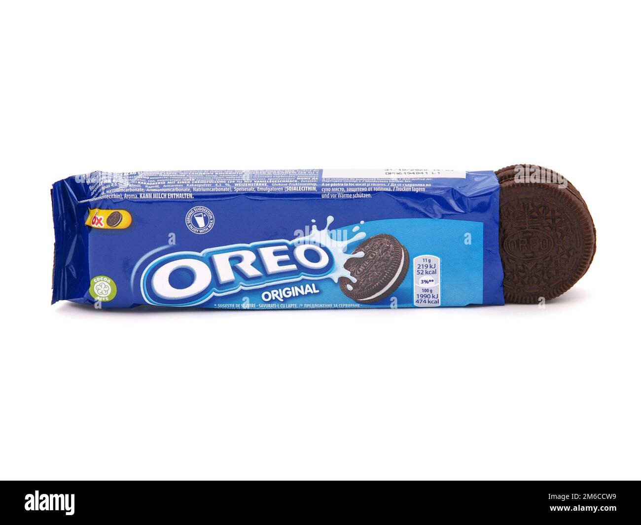 BUCHAREST, ROMANIA - JANUARY 8, 2020. Oreo Original cookies isolated on ...