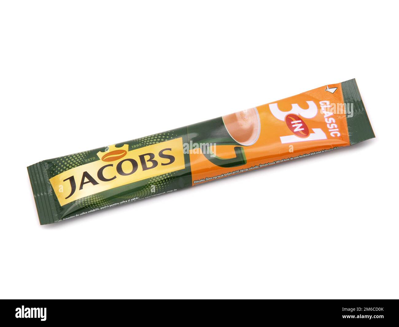 BUCHAREST, ROMANIA - FEBRUARY 17, 2020. Jacobs 3 in 1 Classic sticks ...