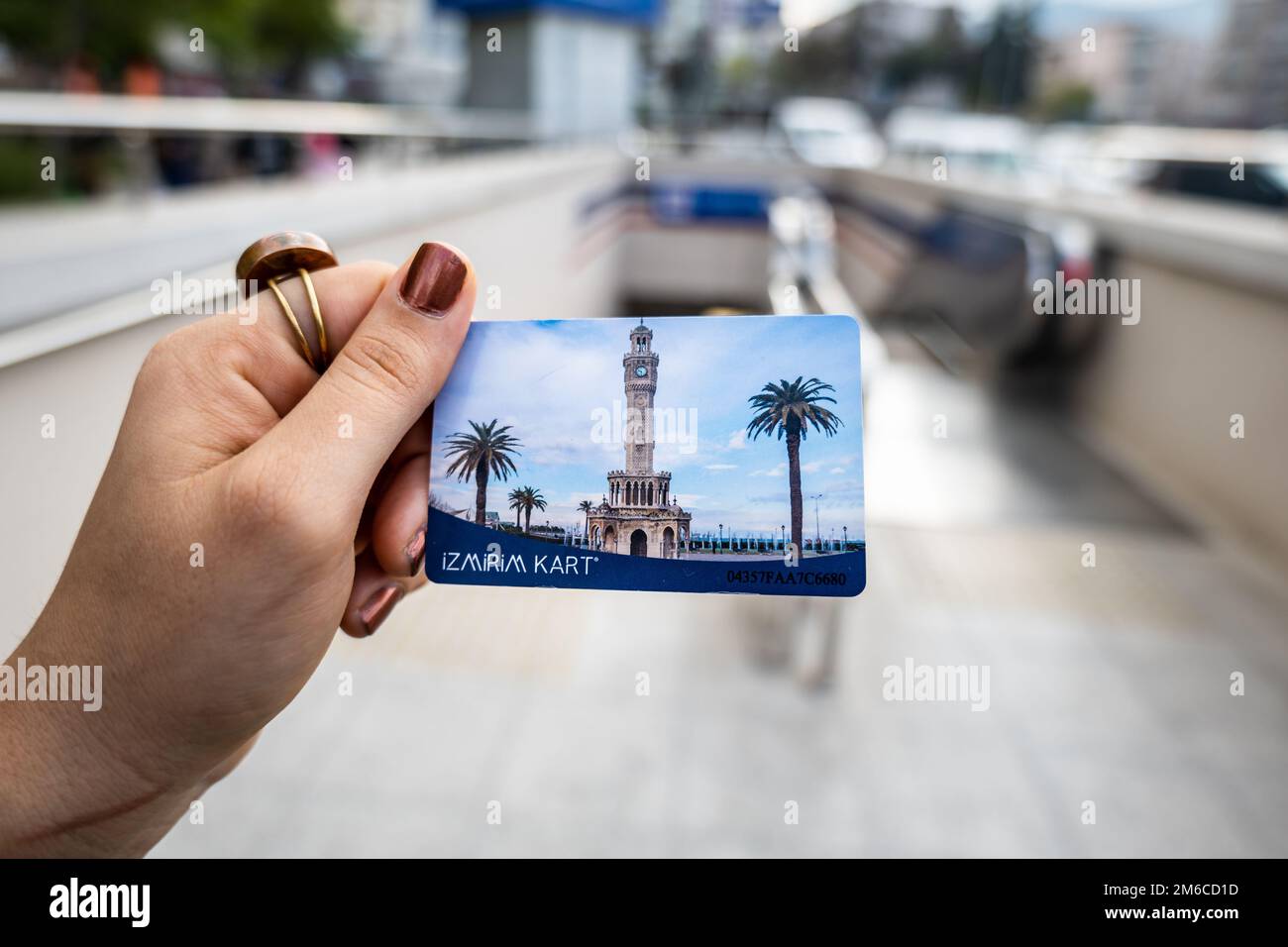 Izmir, Turkey - December 2022: Izmir Card, transportation card for the ...