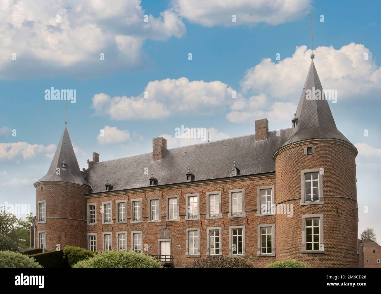 Hoeselt, Limburg - Belgium - 13.05.2021. Old castle Alden Biesen, blue ...