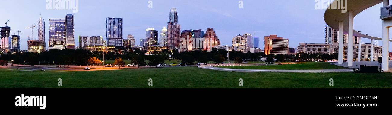 Austin Texas Downtown City Skyline Urban Architecture Panoramic Stock ...