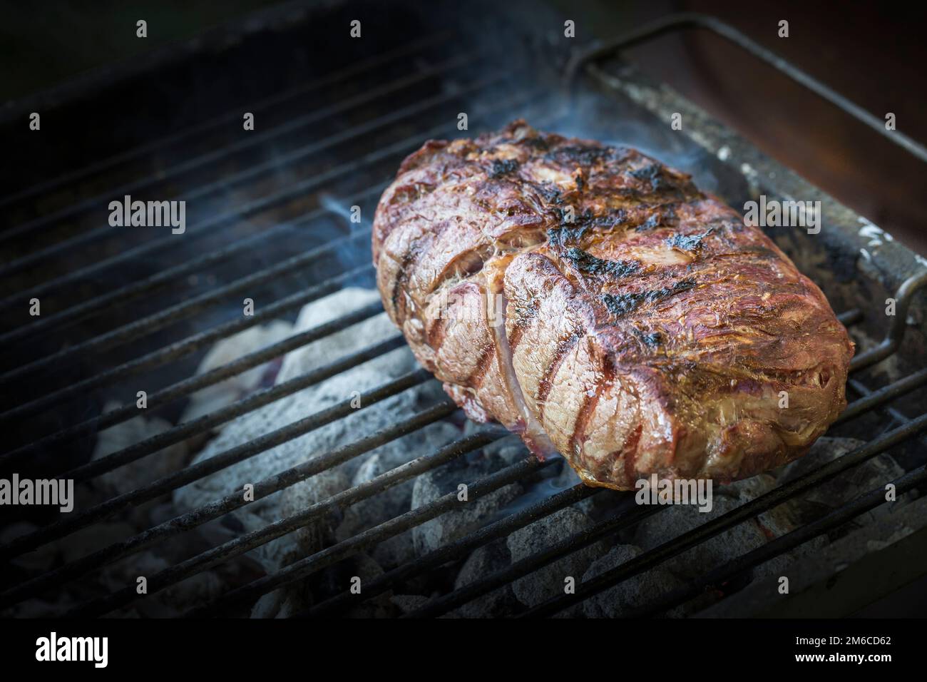 Meat on grill - outdoor barbecue Stock Photo - Alamy