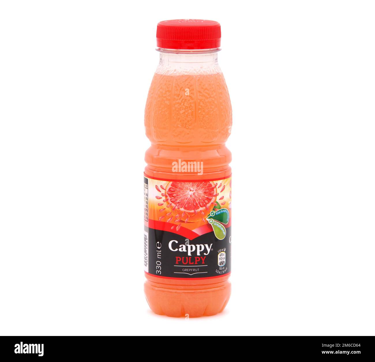 BUCHAREST, ROMANIA - JANUARY 16, 2020. Bottle of Cappy Pulpy Grapefruit ...
