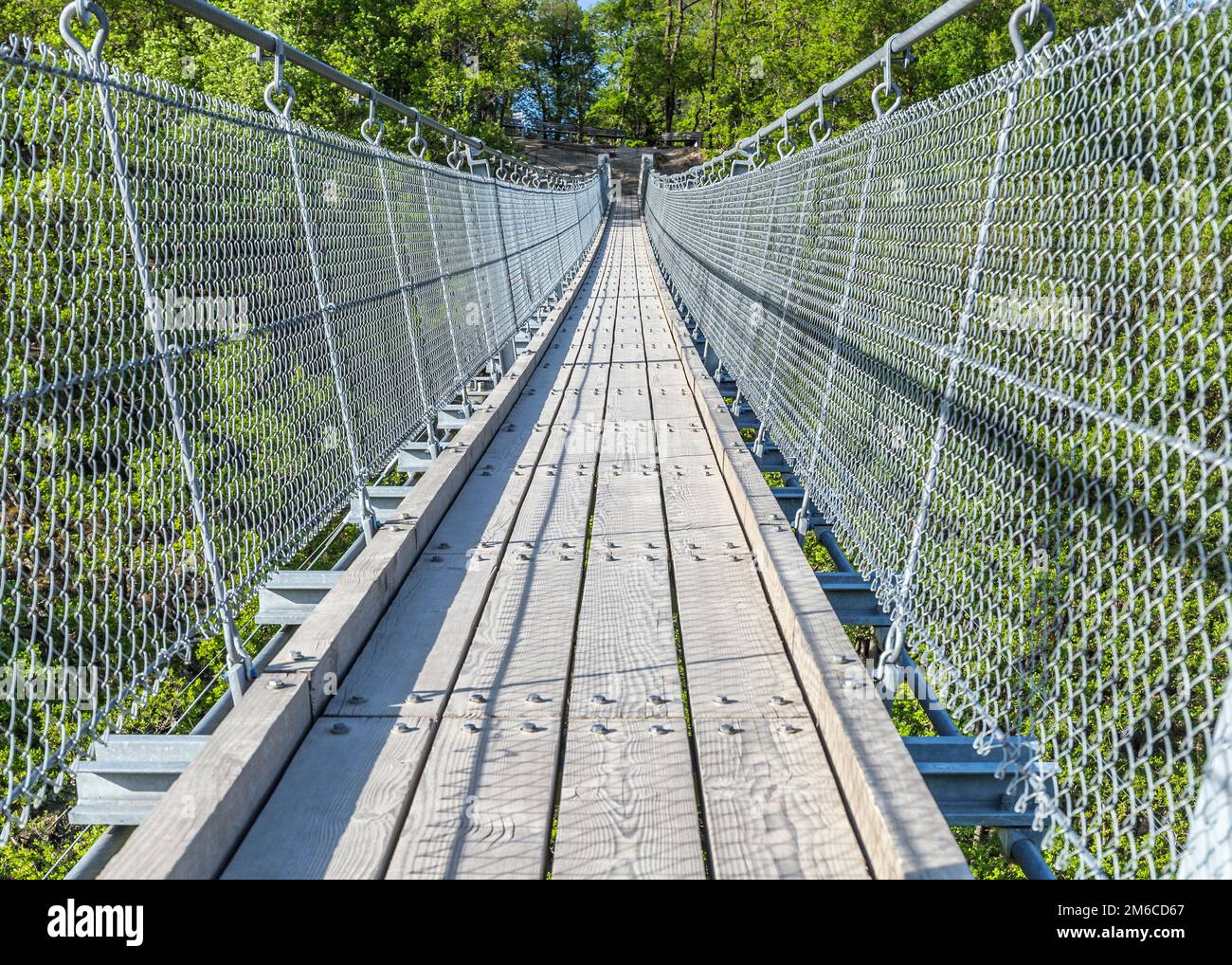 On the Geierlay Bridge Stock Photo - Alamy
