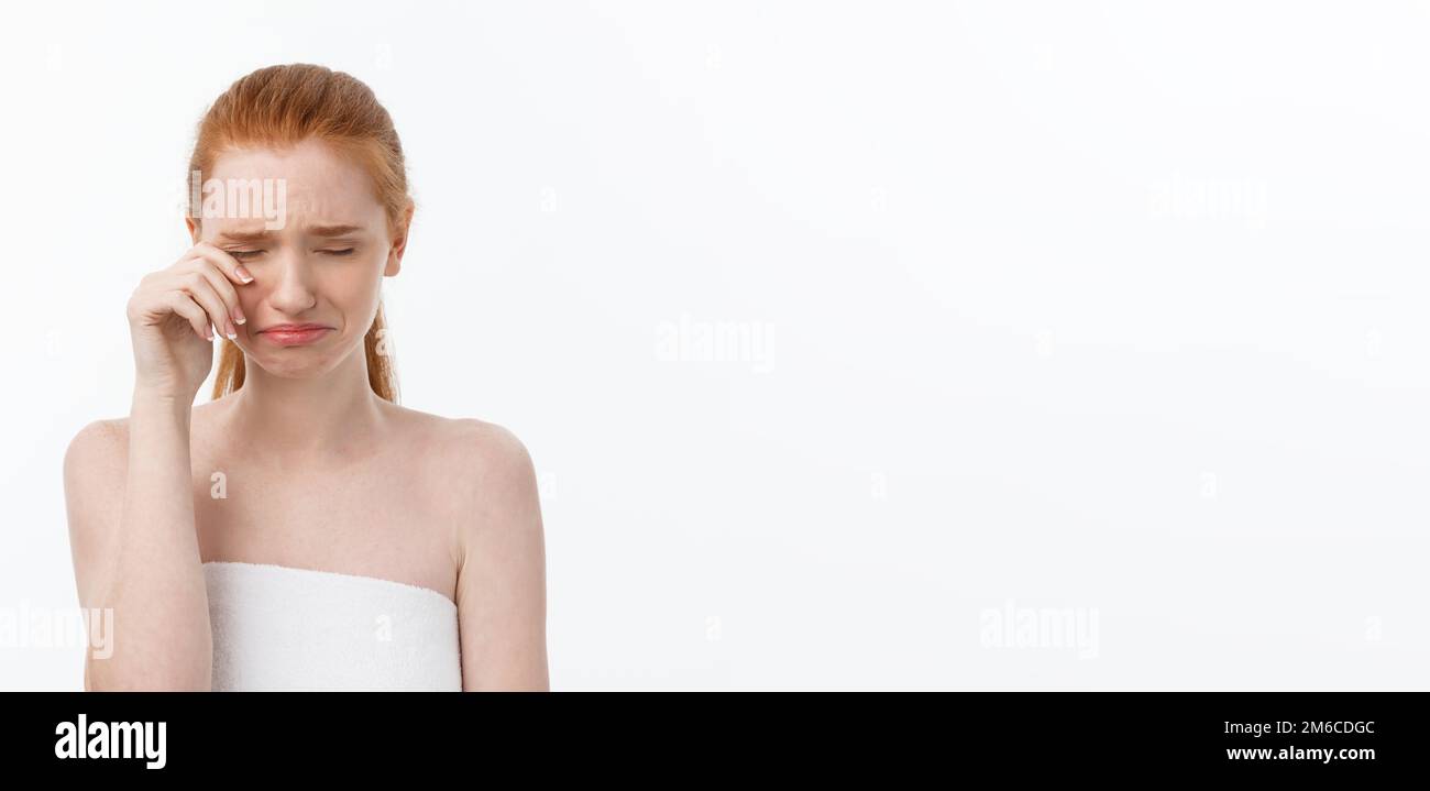 Portrait sad serious young woman with disappointed facial expression ...