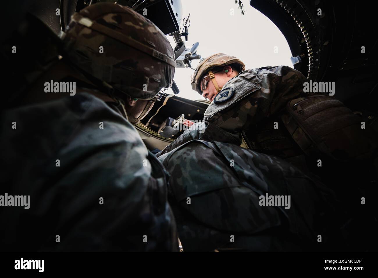 U.S. Army Pfc. Carlos Cabanilla, and Spc. Tyler Ramos, infantrymen with ...