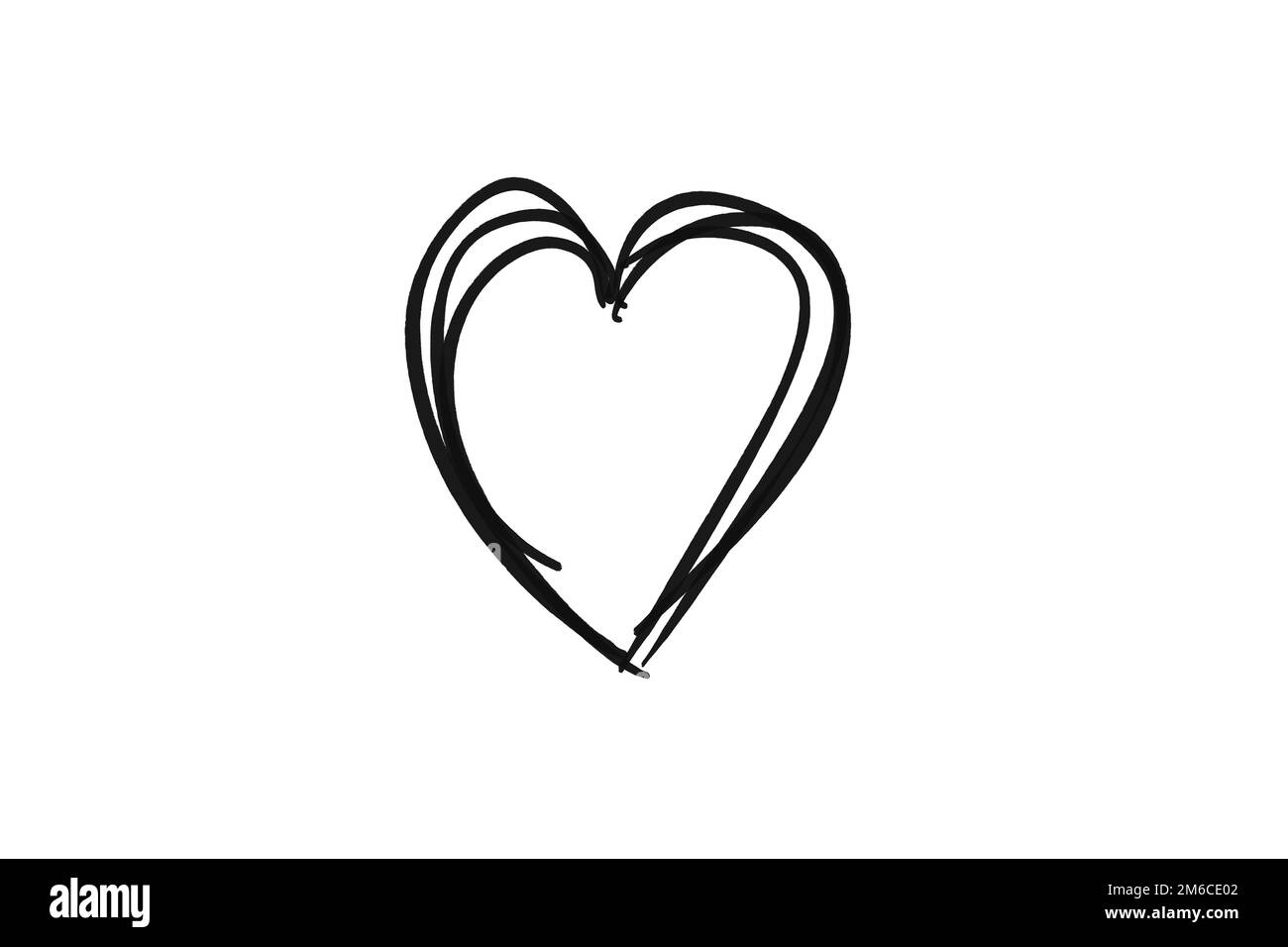 heart handwritten black on white Stock Photo - Alamy