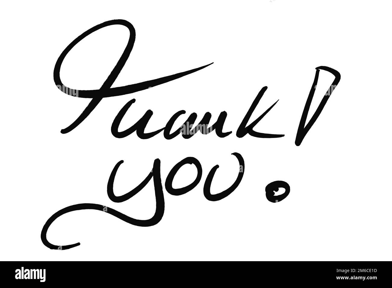 Thank typography handwritten lettering Cut Out Stock Images & Pictures ...