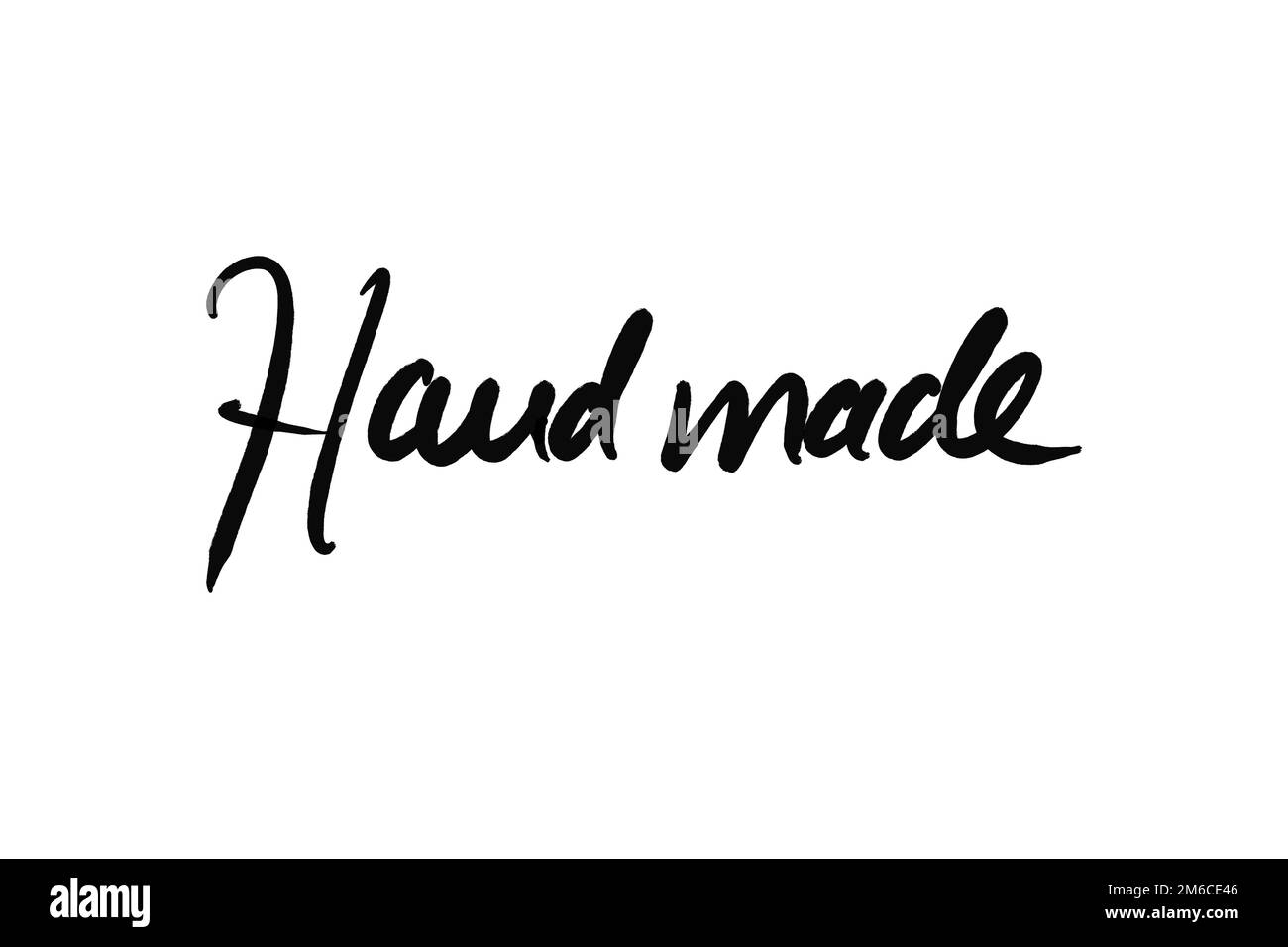 handmade handwritten black on white Stock Photo - Alamy