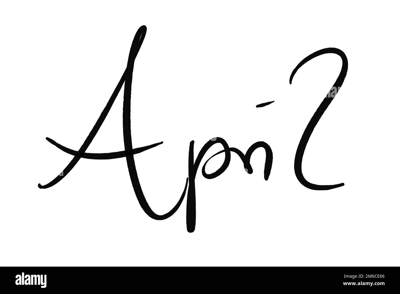 Month handwritten black on white Stock Photo - Alamy