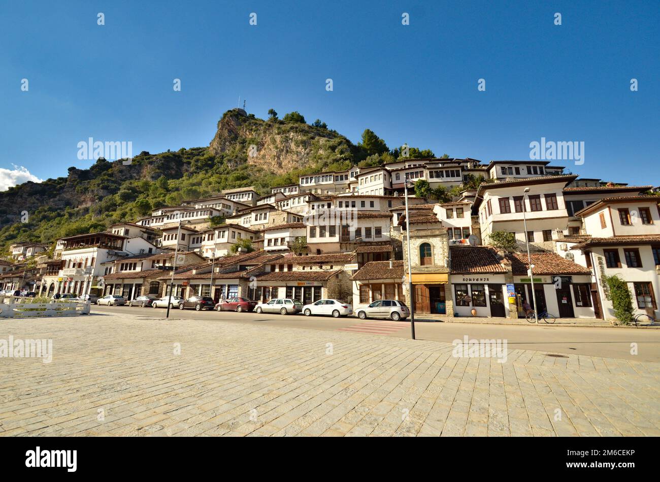 Berat old town UNESCO world heritage Stock Photo - Alamy