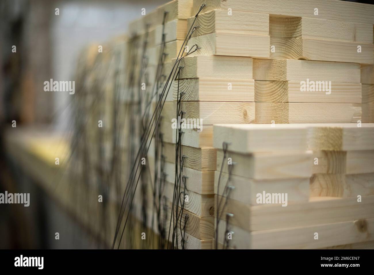 Wood product. Making boxes from boards. Joinery Stock Photo - Alamy